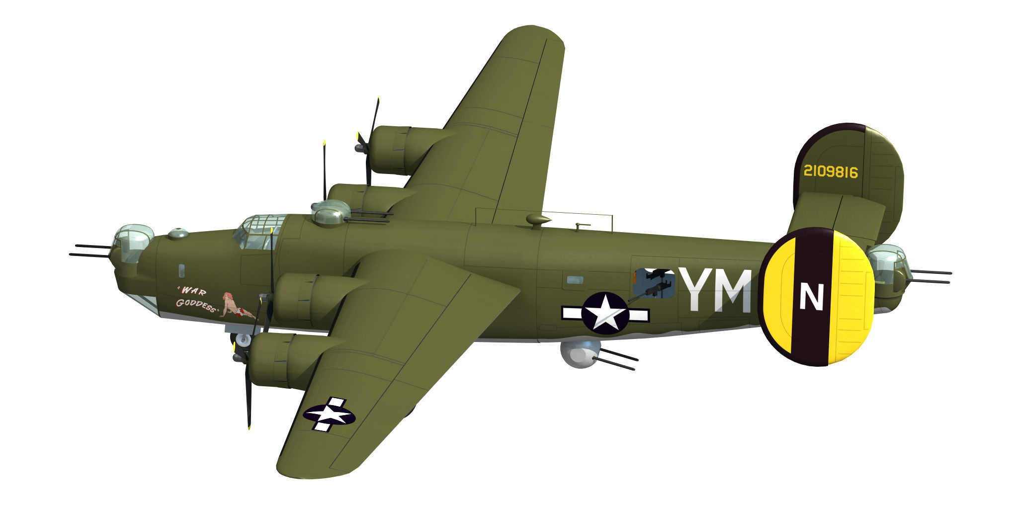 B-24J Liberator 3D model | CGTrader