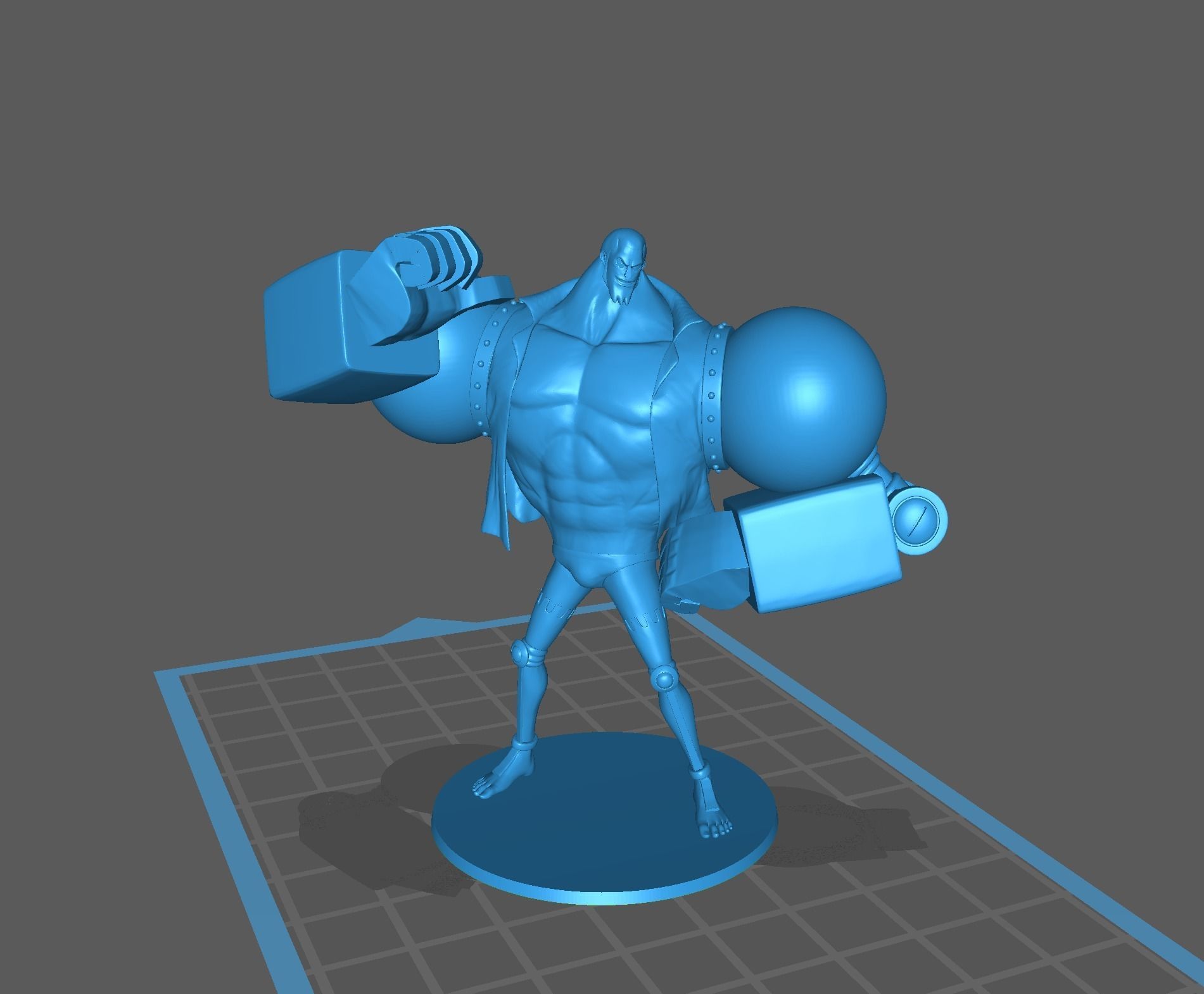 Franky time skip - One Piece 3D print model 3D model 3D printable ...
