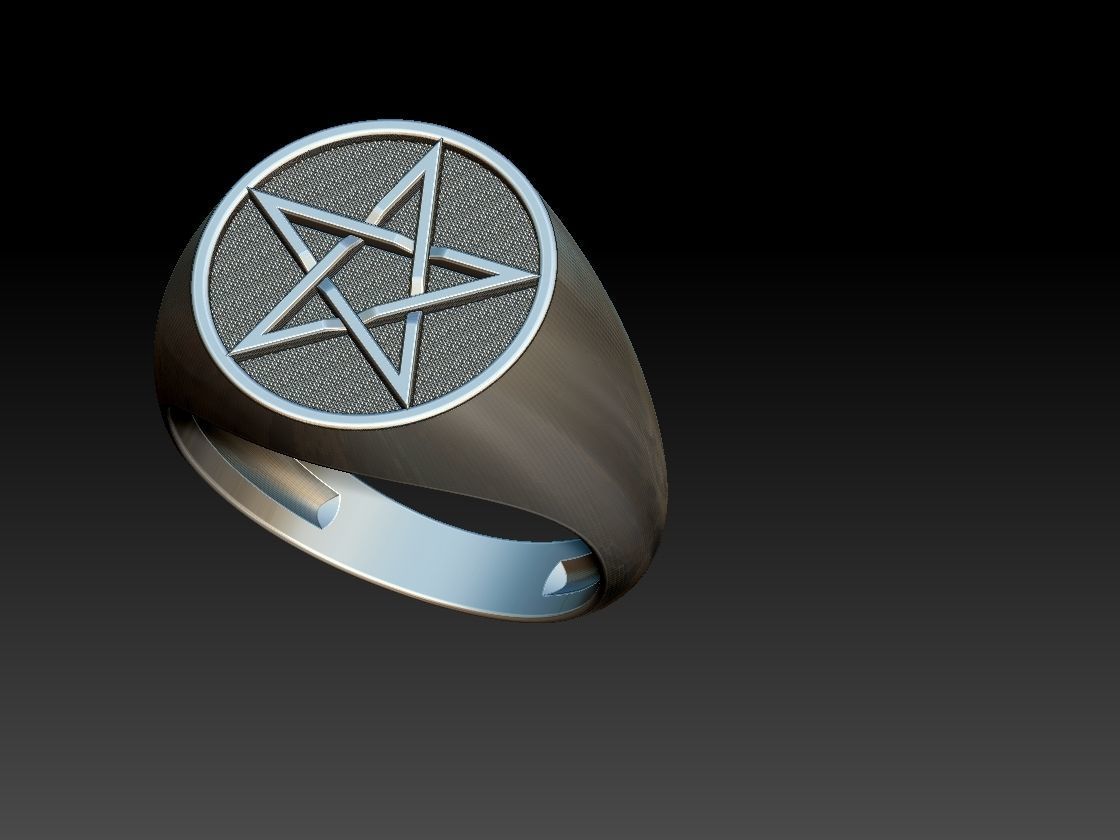 Pentagram Ring and Pendant 3D model 3D printable | CGTrader