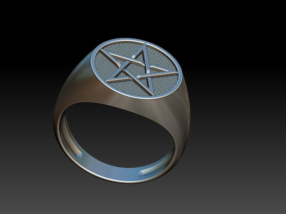 Pentagram Ring and Pendant 3D model 3D printable | CGTrader