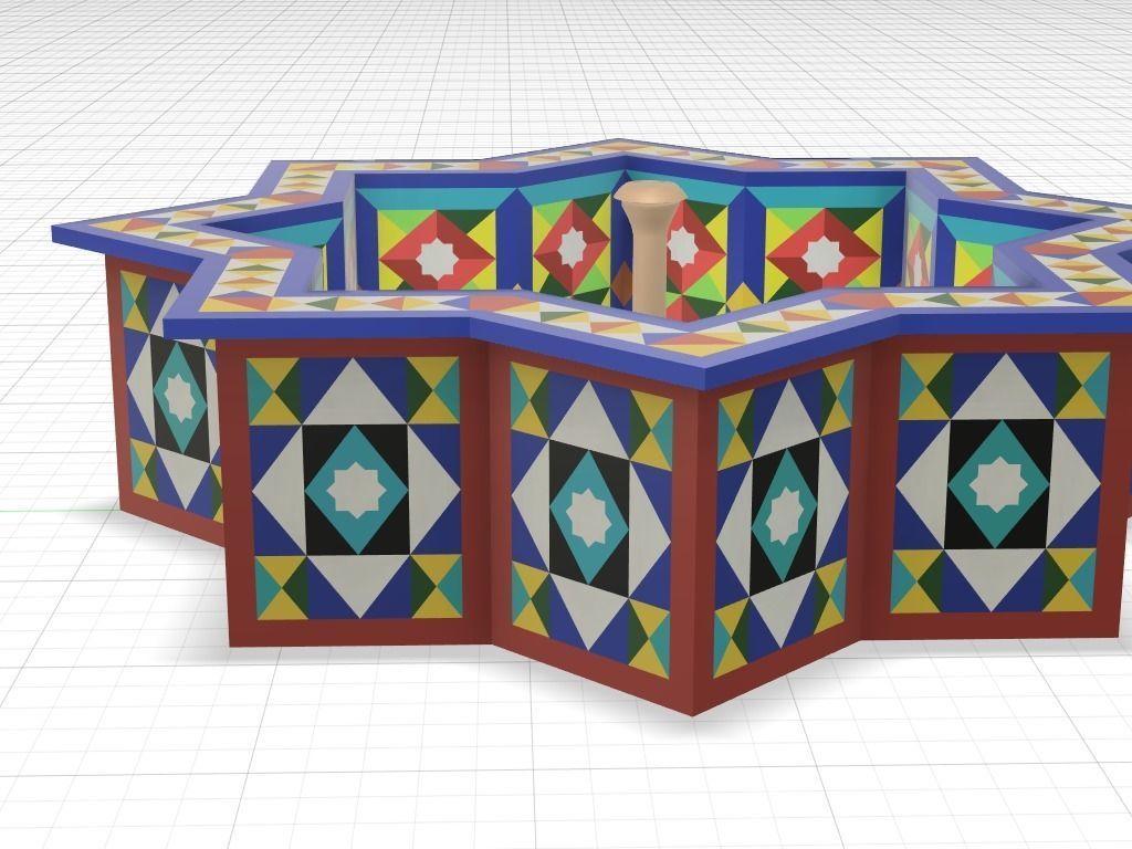 Fountain Arabic style 3D model rigged | CGTrader