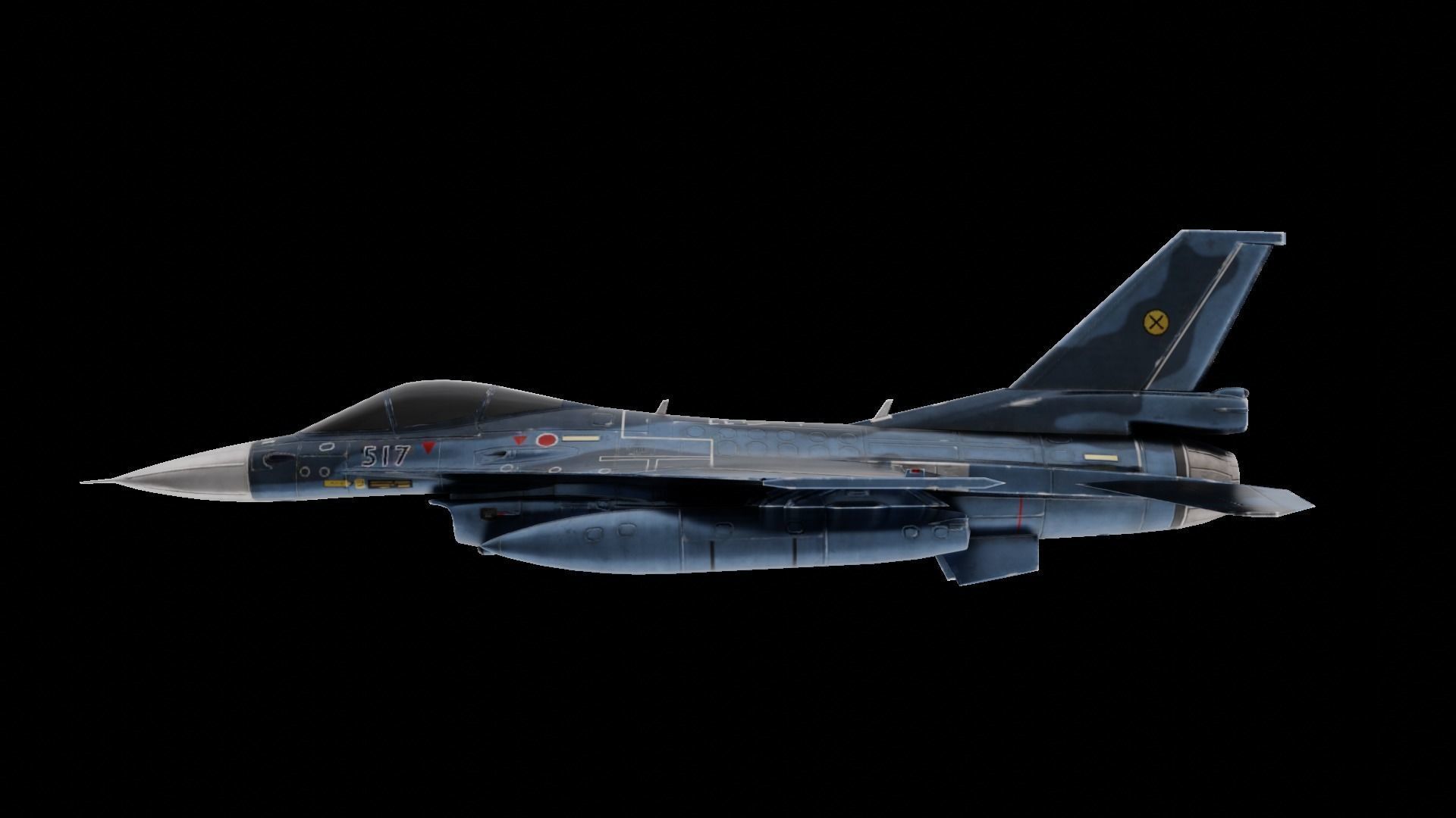 3D model Mitsubishi F-2 Japan Air Force VR / AR / low-poly | CGTrader