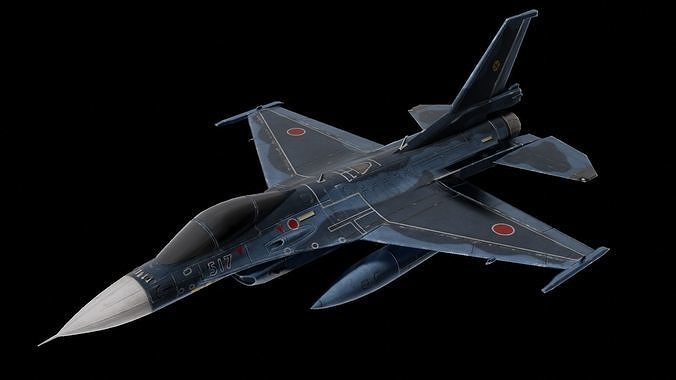 3D model Mitsubishi F-2 Japan Air Force VR / AR / low-poly | CGTrader