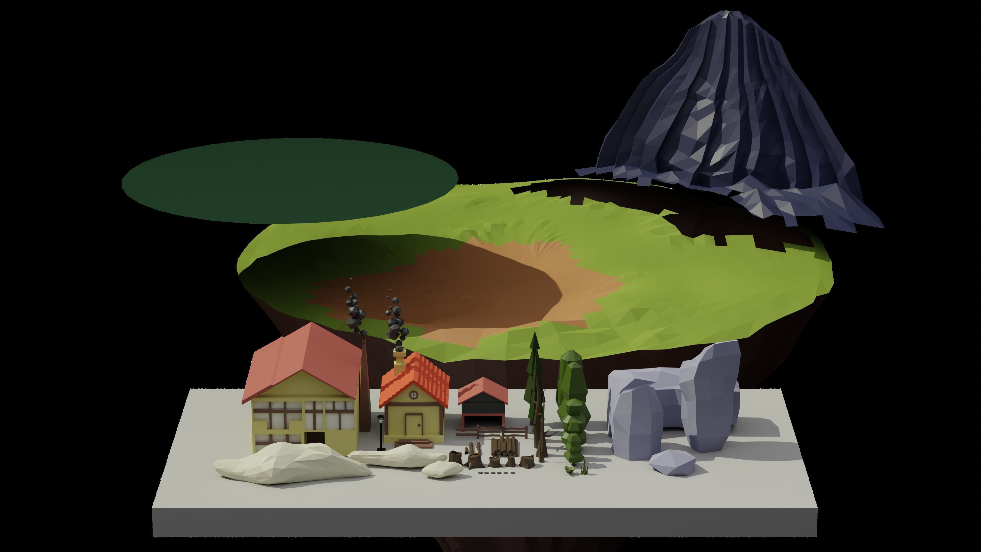 3D model Low Poly Nature Asset VR / AR / low-poly | CGTrader