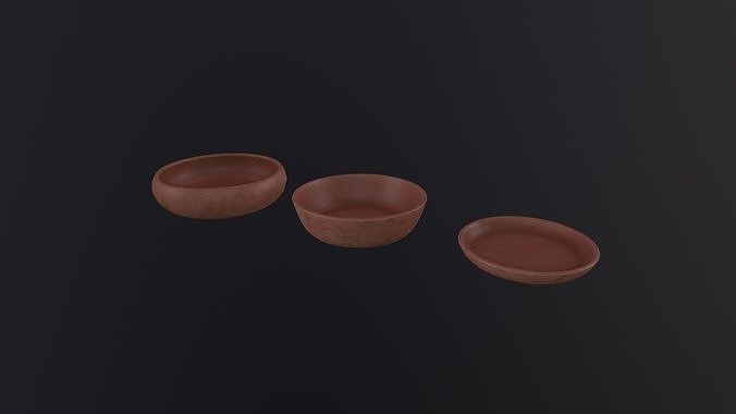 3D model Clay Plates 3D Model VR / AR / low-poly | CGTrader