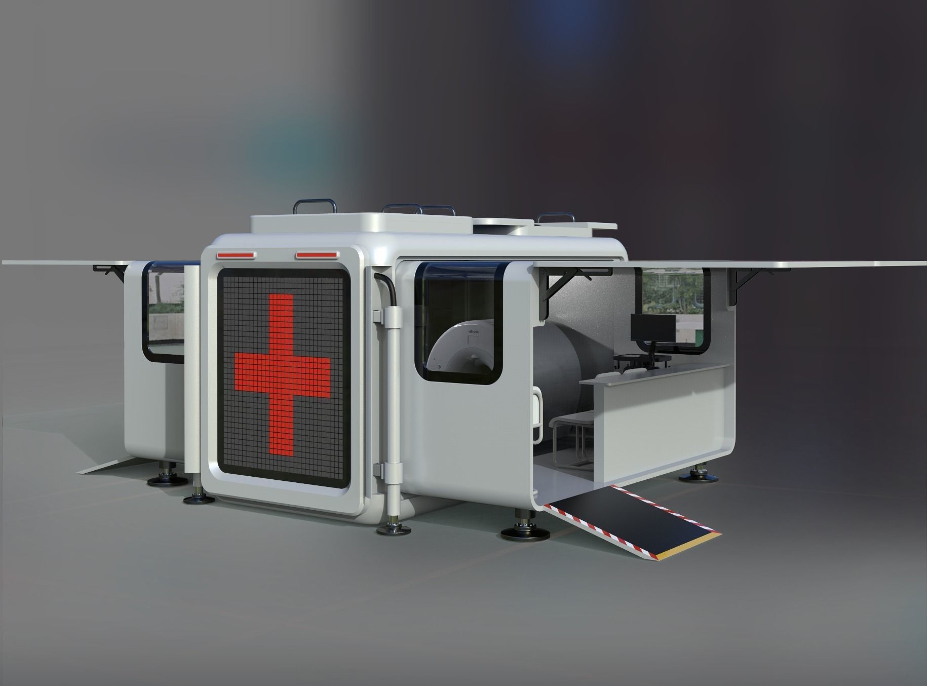 Unmanned medical vehicle modular combination 3D model 3D printable ...