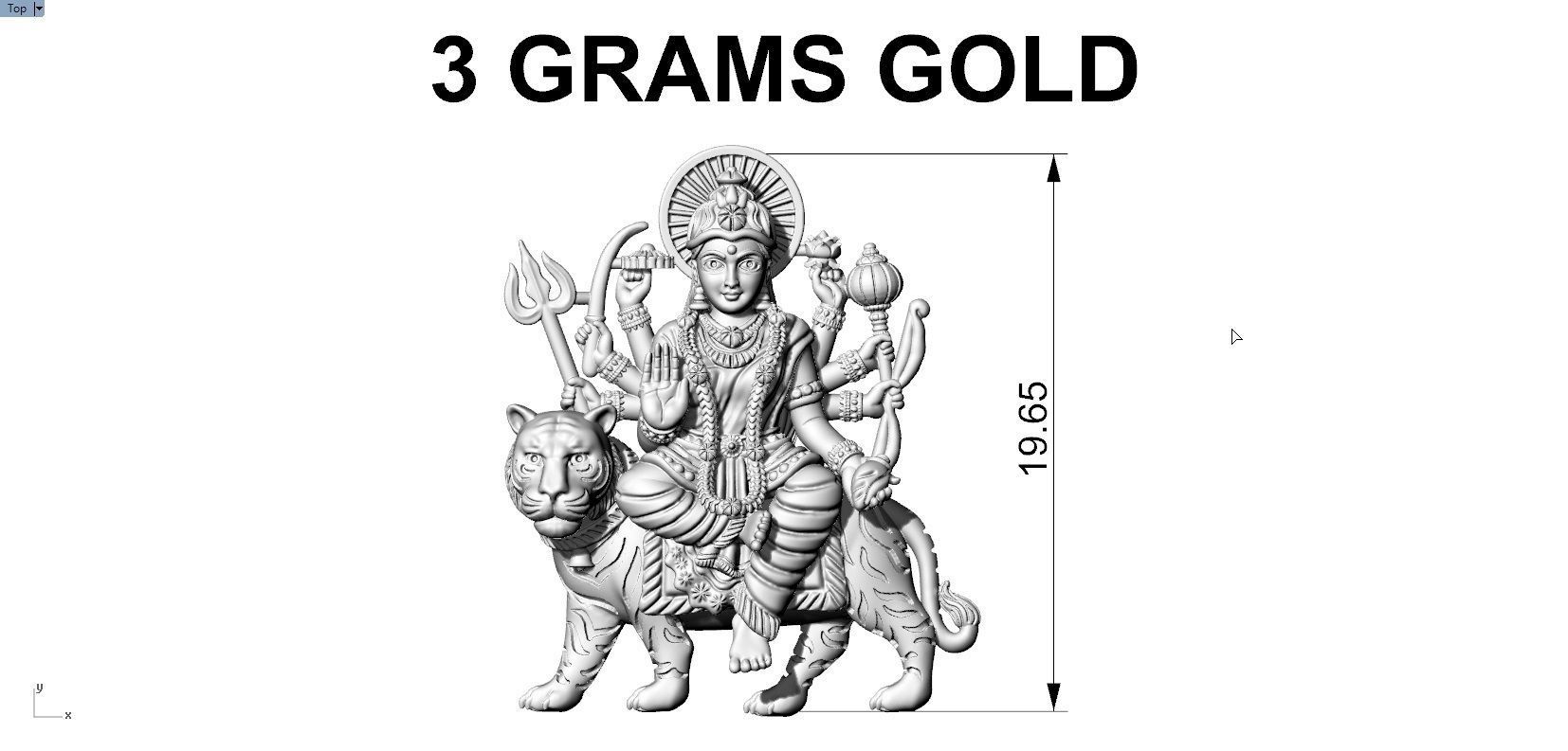 DURGA DEVI PENDENT 3D model 3D printable | CGTrader