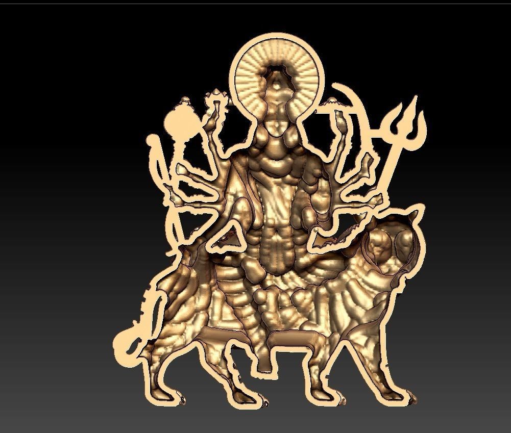 DURGA DEVI PENDENT 3D model 3D printable | CGTrader