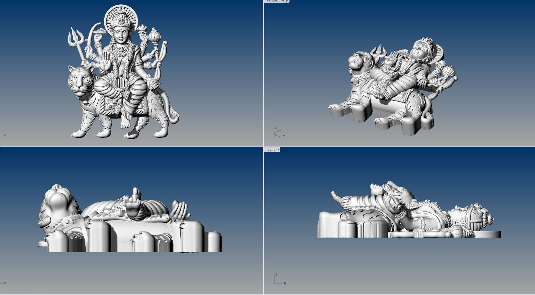 DURGA DEVI PENDENT 3D model 3D printable | CGTrader