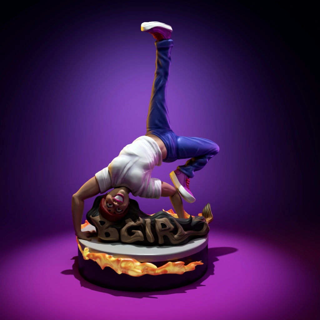 B-Girl - Freeze Style 3D model 3D printable | CGTrader