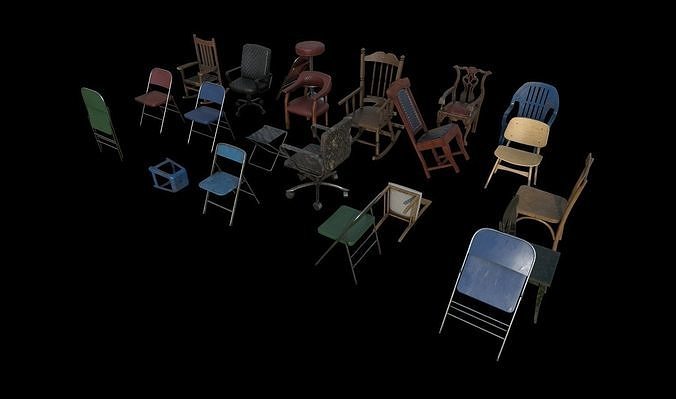 3D model Chairs Prop Pack VR / AR / low-poly | CGTrader