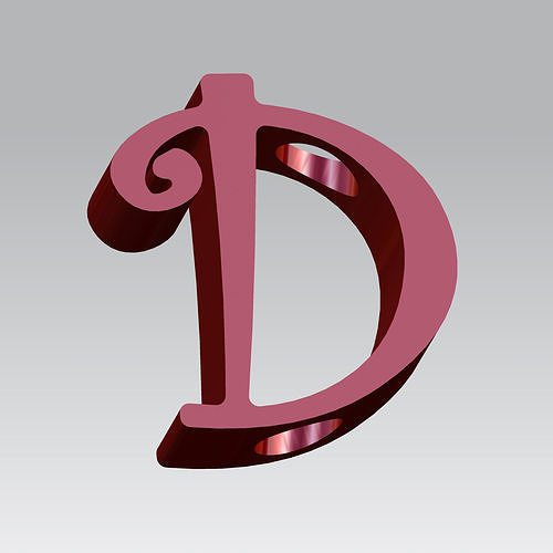 Add Some Fun to Your Drinks with Letter D Shape 3D model 3D printable ...