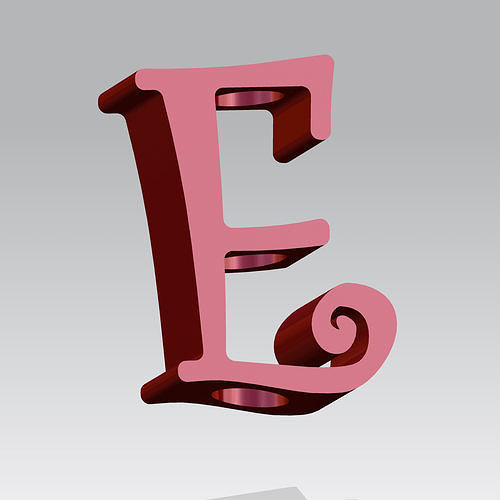 Straw Buddy Letter E 3D Printed Straw Topper 3D model 3D printable ...