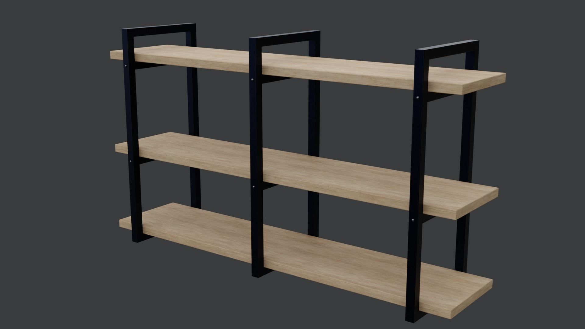 3D model 3 tier wall shelf VR / AR / low-poly | CGTrader