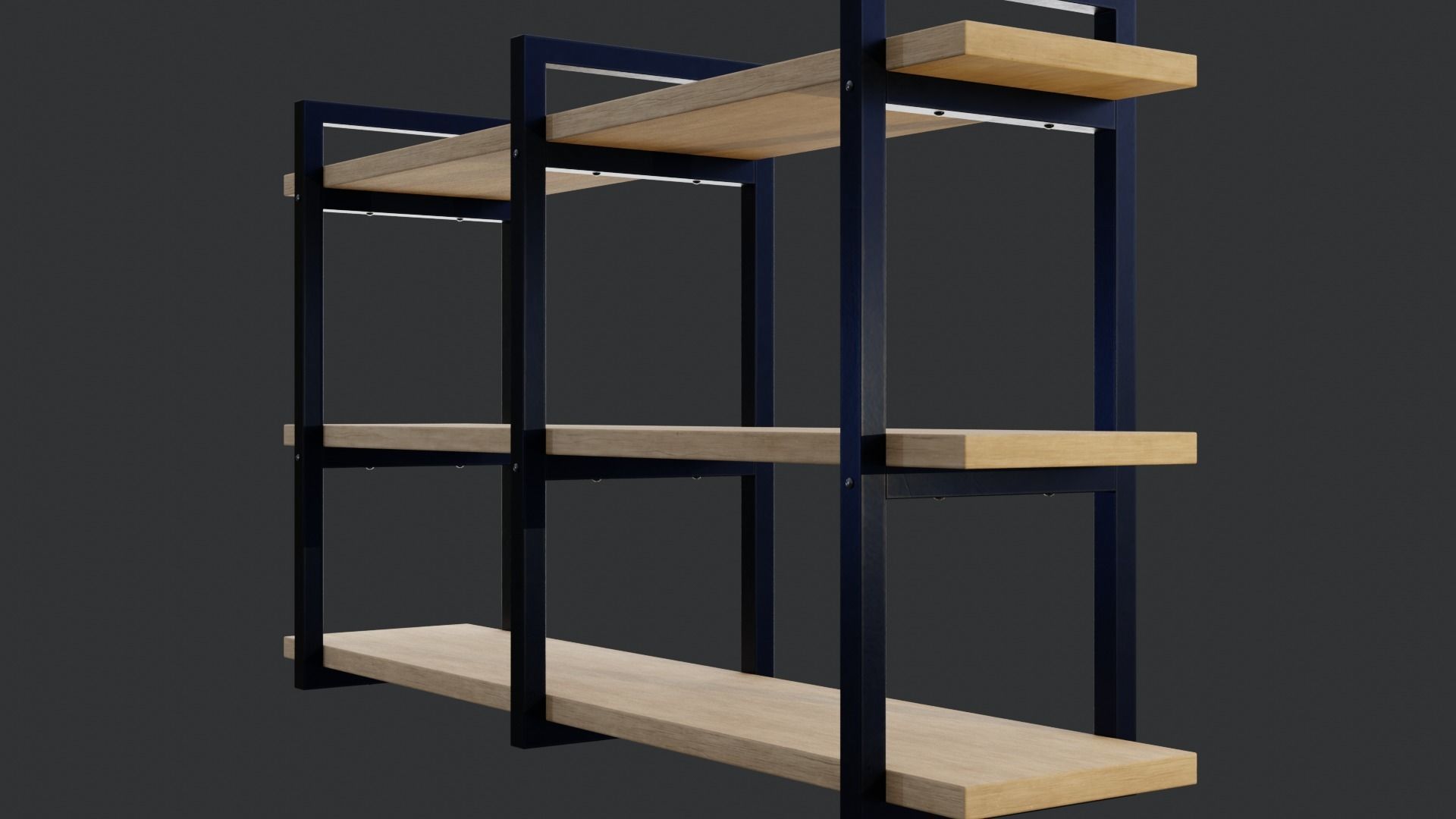 3D model 3 tier wall shelf VR / AR / low-poly | CGTrader