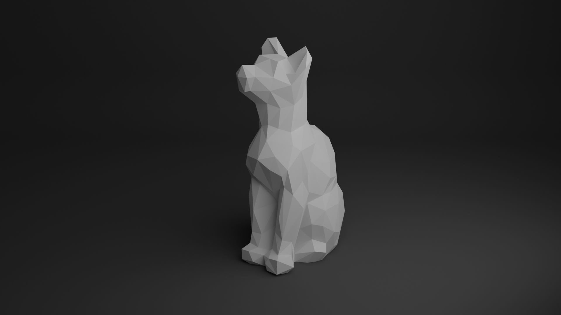 Cat Low Poly 3D model 3D printable | CGTrader