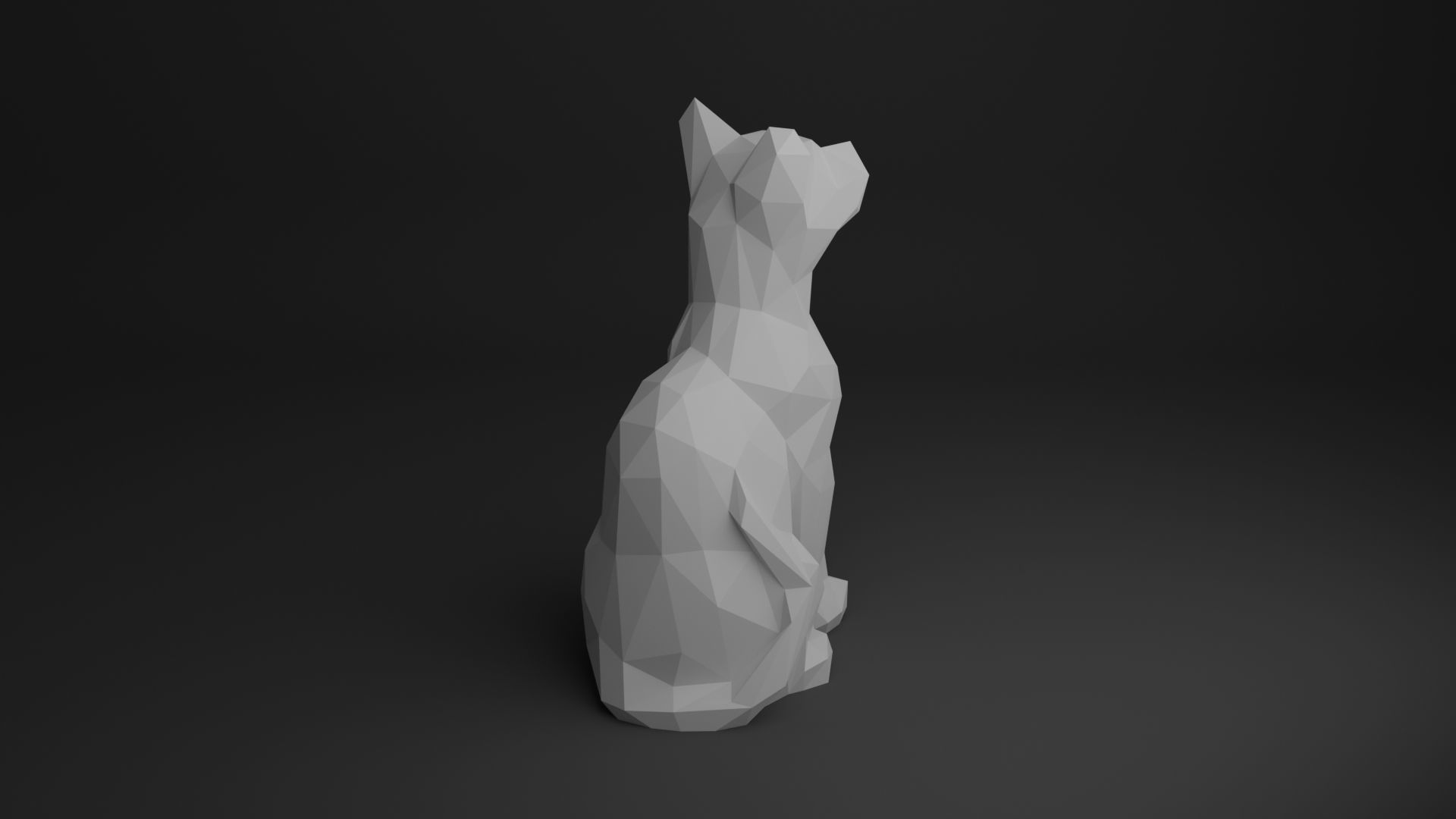 Cat Low Poly 3D model 3D printable | CGTrader