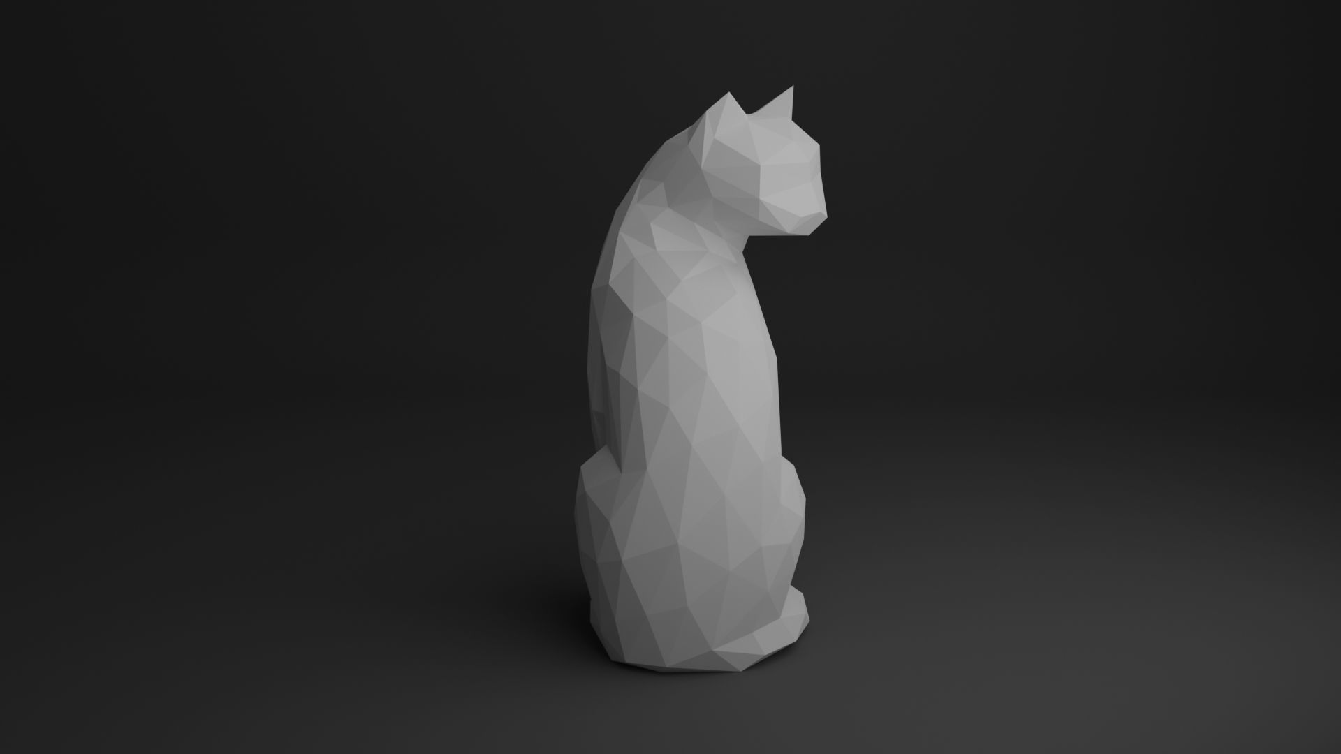 Cat Low Poly 3D model 3D printable | CGTrader