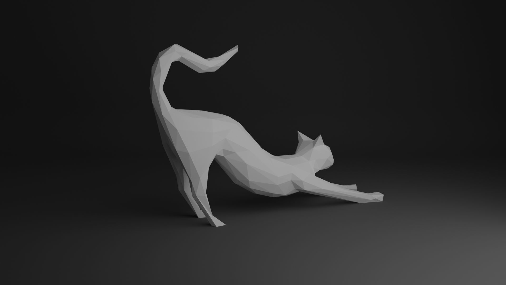 Cat Low Poly 3D model 3D printable | CGTrader