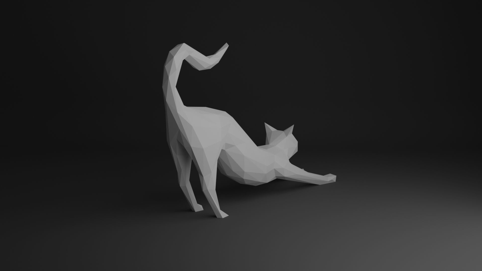 Cat Low Poly 3D model 3D printable | CGTrader