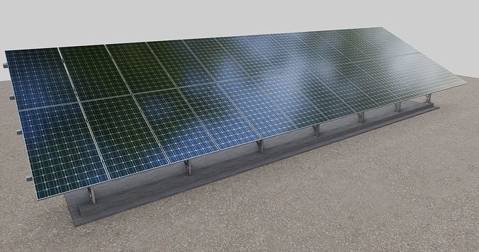Solar Panel Steel Construction Type 8 3D model | CGTrader