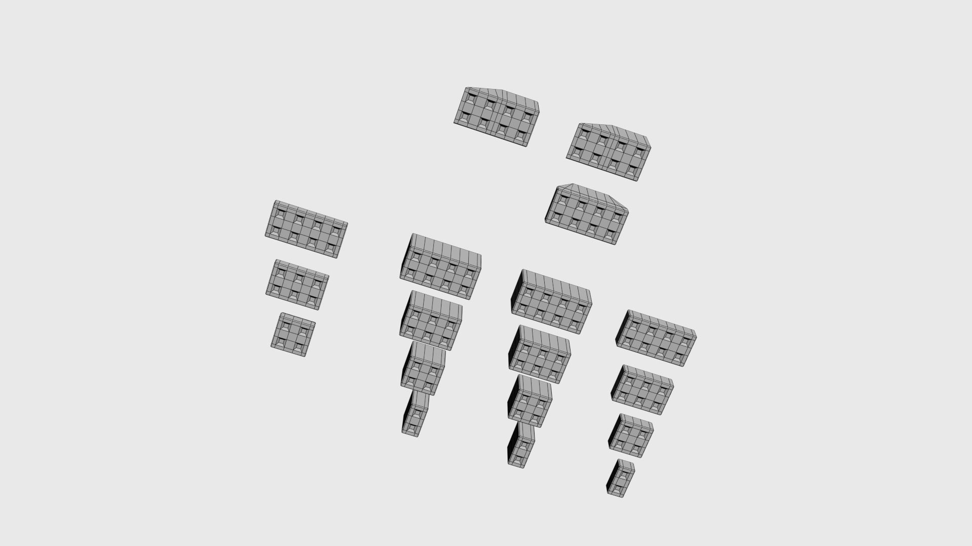 3D model Modular concrete building blocks VR / AR / low-poly | CGTrader