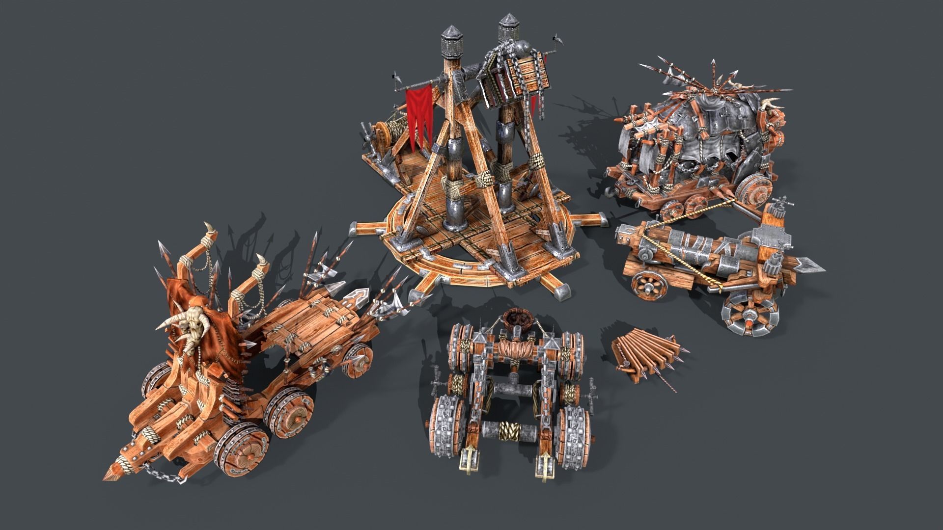 3D model Medieval War Machines VR / AR / low-poly | CGTrader