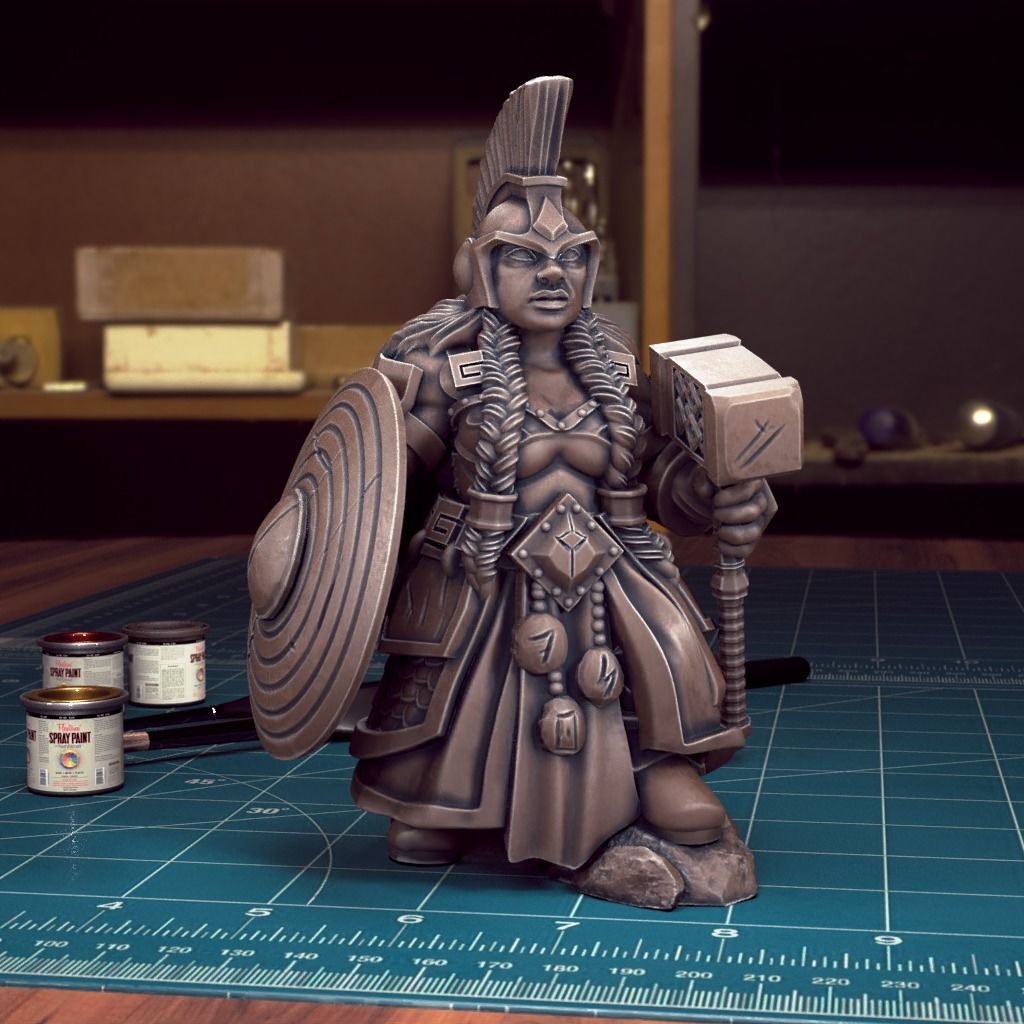 Female Dwarf 06 - Pre-Supported 3D model 3D printable | CGTrader