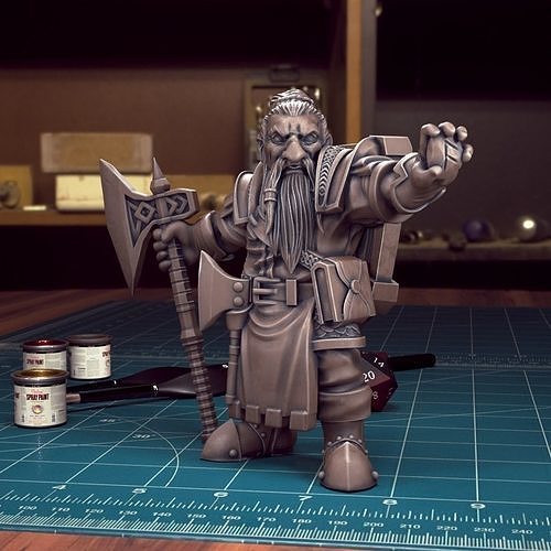 Male Dwarf 05 - Pre-Supported 3D model 3D printable | CGTrader