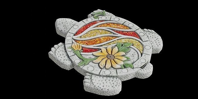3D model Glittering Turtle Stepping Stone VR / AR / low-poly | CGTrader