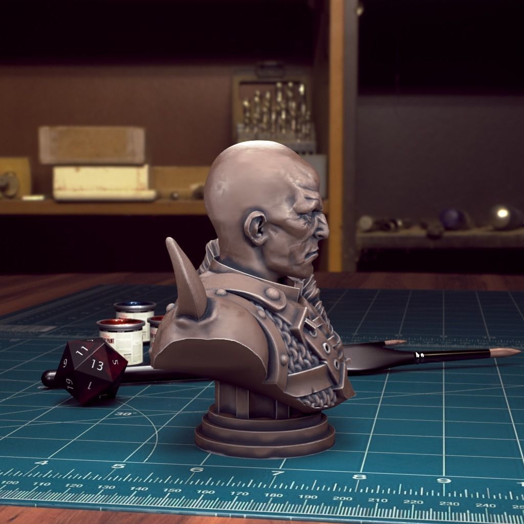 Curse of Strahd - Izek Bust - Pre-Supported 3D model 3D printable ...