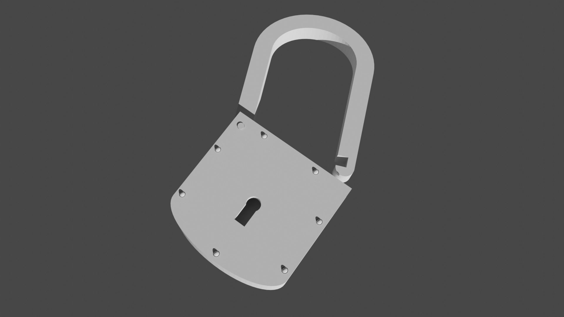 Padlock with key 3D model 3D printable | CGTrader