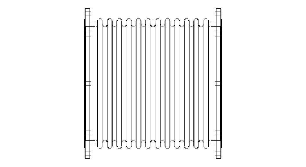 Steel Pipe Expansion Joint 3D model rigged | CGTrader