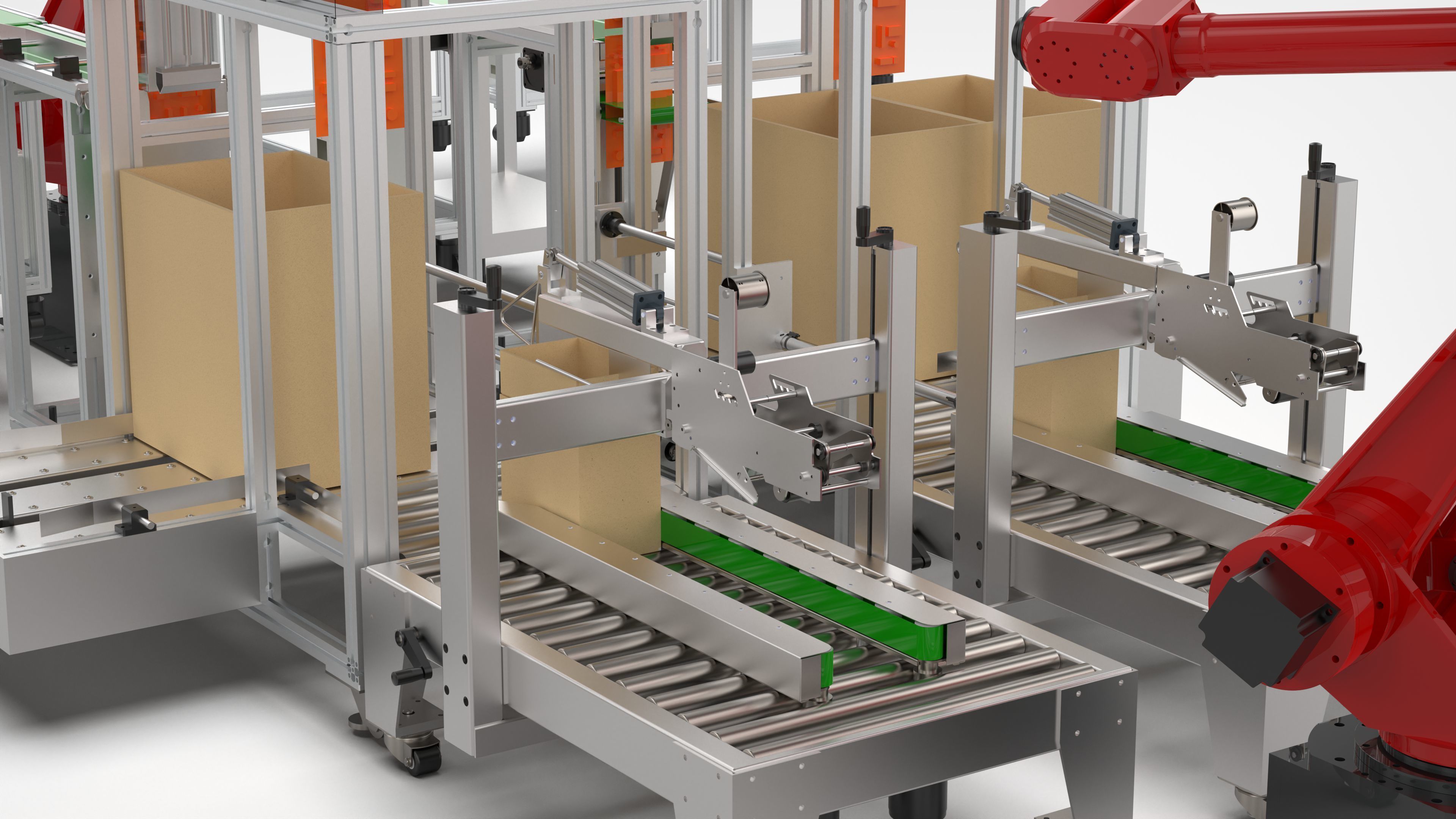 Automatic Packaging Sorting and Stacking Line 3D model | CGTrader