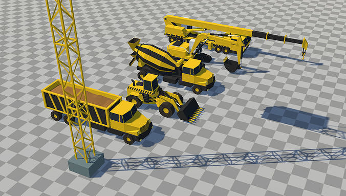 3D model Construction Vehicles Pack VR / AR / low-poly | CGTrader
