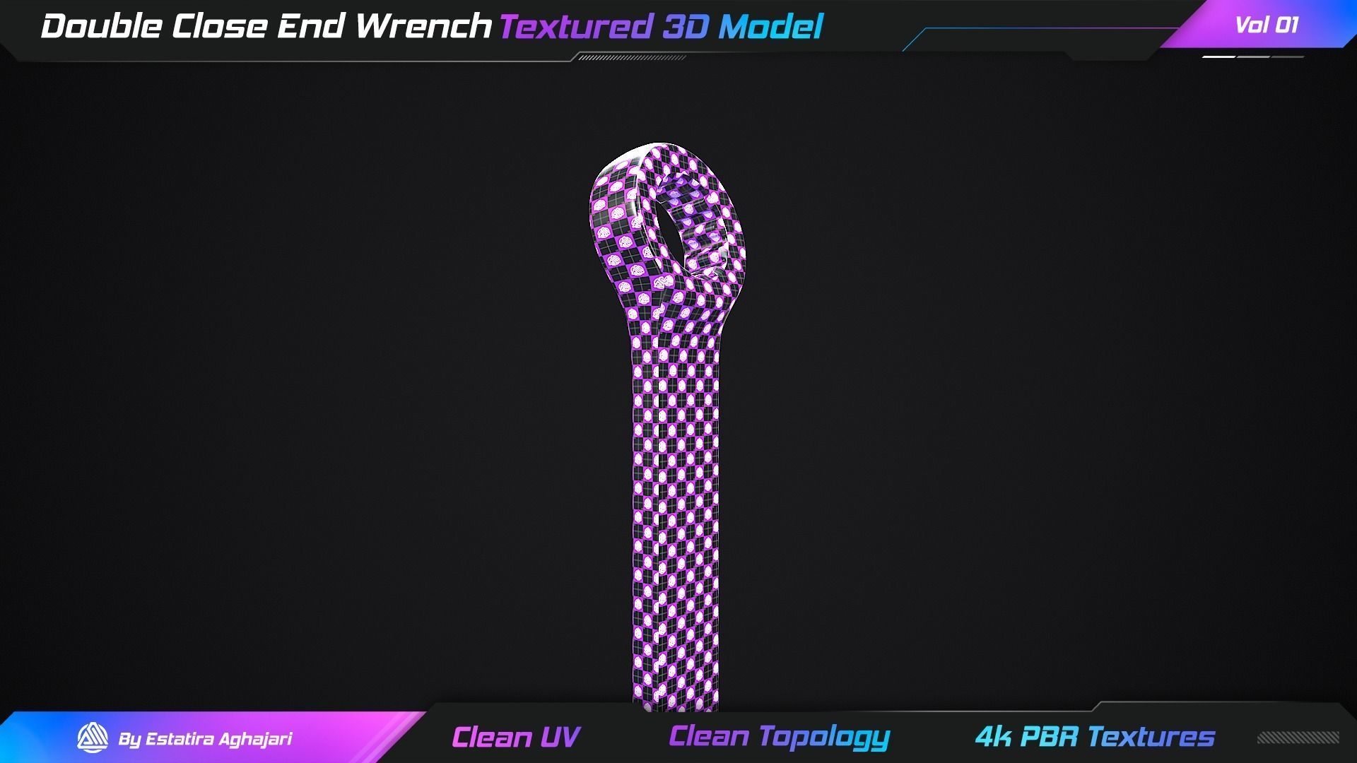 Double Closed End Wrench 3D model | CGTrader