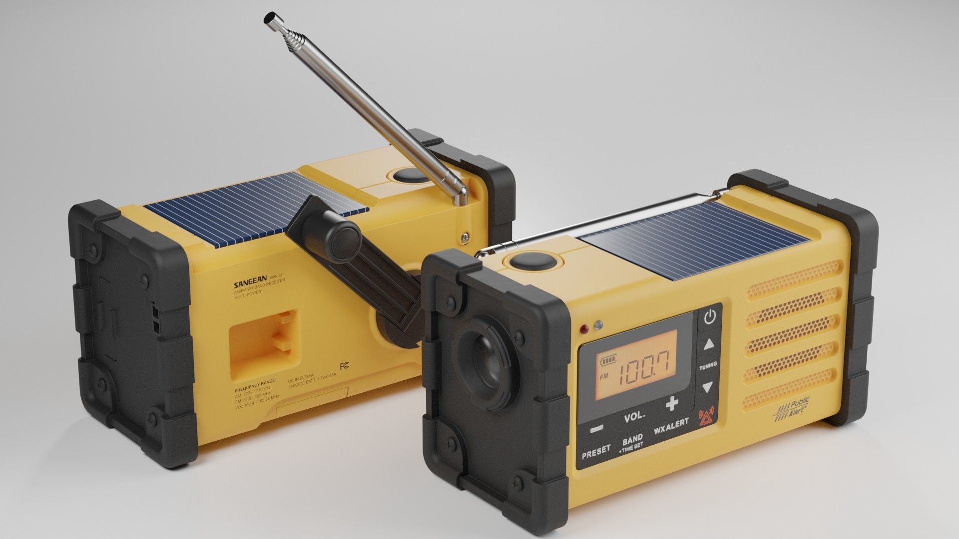 3D model Emergency Radio SANGEAN MMR-88 VR / AR / low-poly | CGTrader