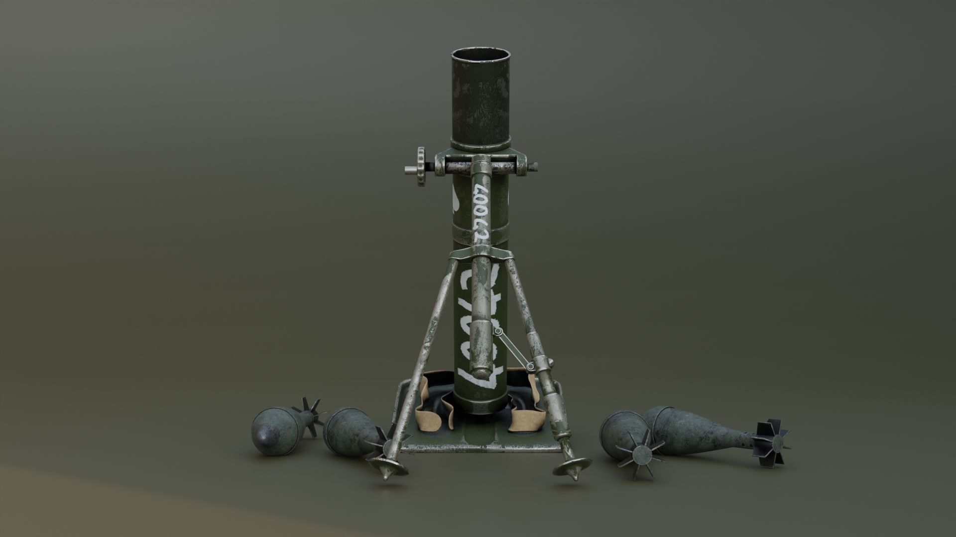Mortar and Rocket 3D Model Wtih Blender 3D model | CGTrader