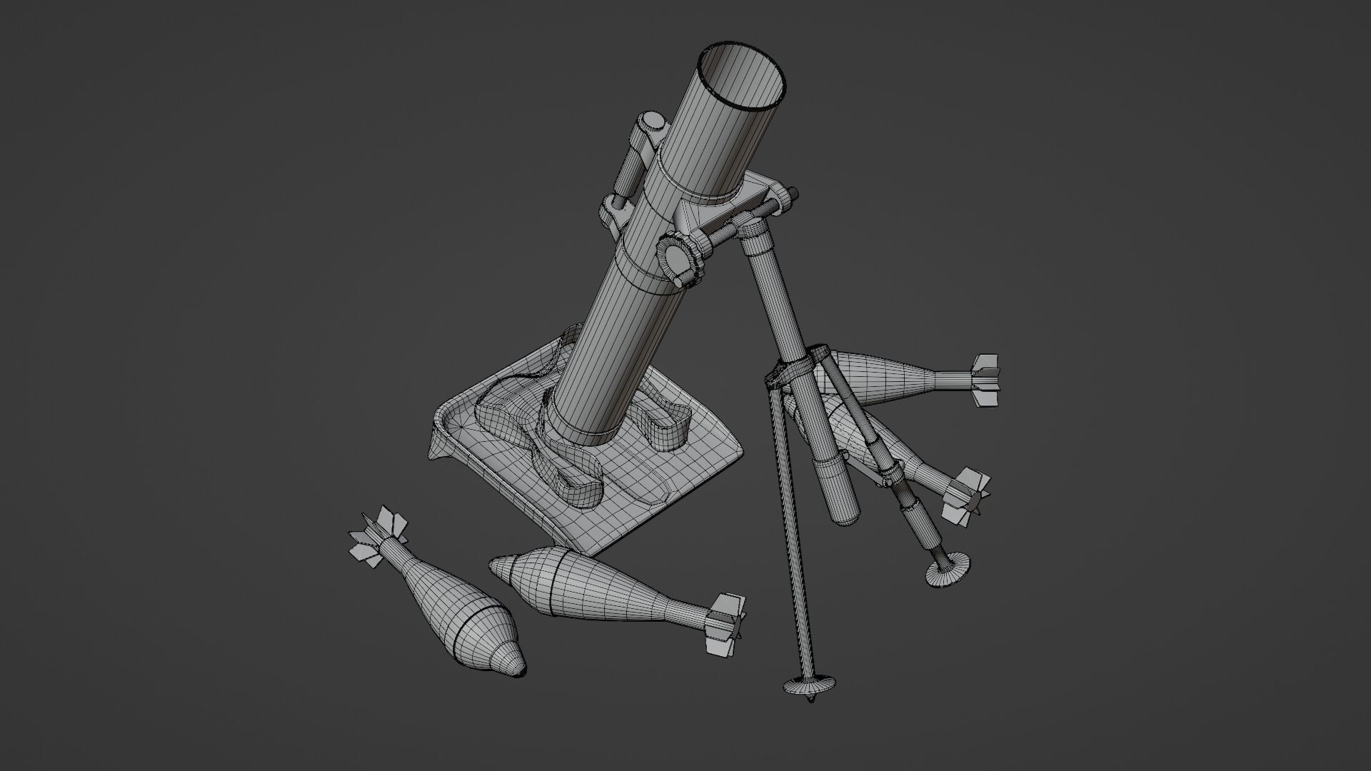 Mortar and Rocket 3D Model Wtih Blender 3D model | CGTrader