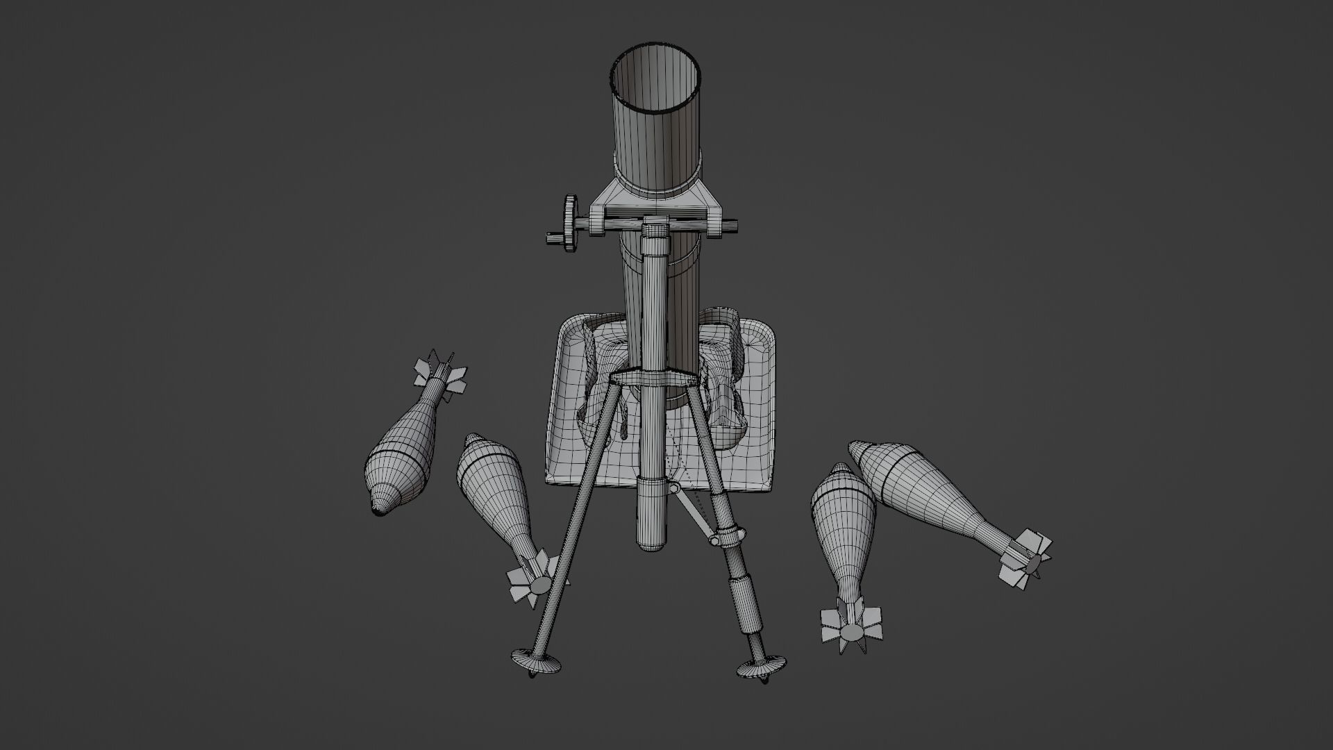 Mortar and Rocket 3D Model Wtih Blender 3D model | CGTrader