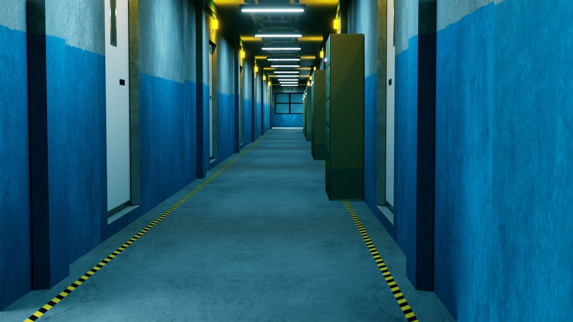 3D model Modular Basement Corridor - Game Ready - PBR VR / AR / low ...