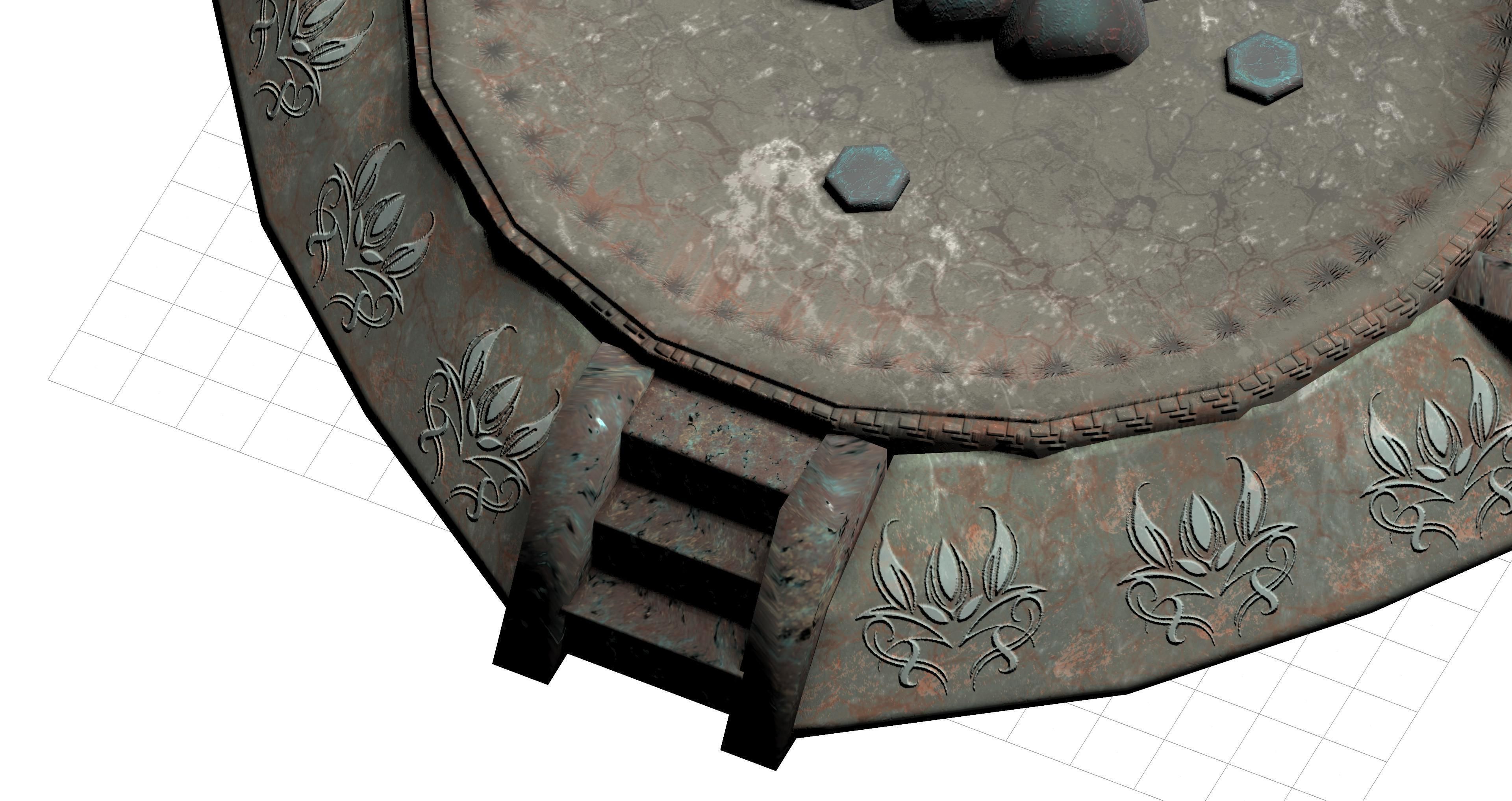 3D model Lowpoly Respawn altar fighting platform VR / AR / low-poly ...