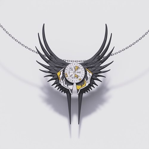 Pendant Wings Valkyrie 3D model 3D printable | CGTrader