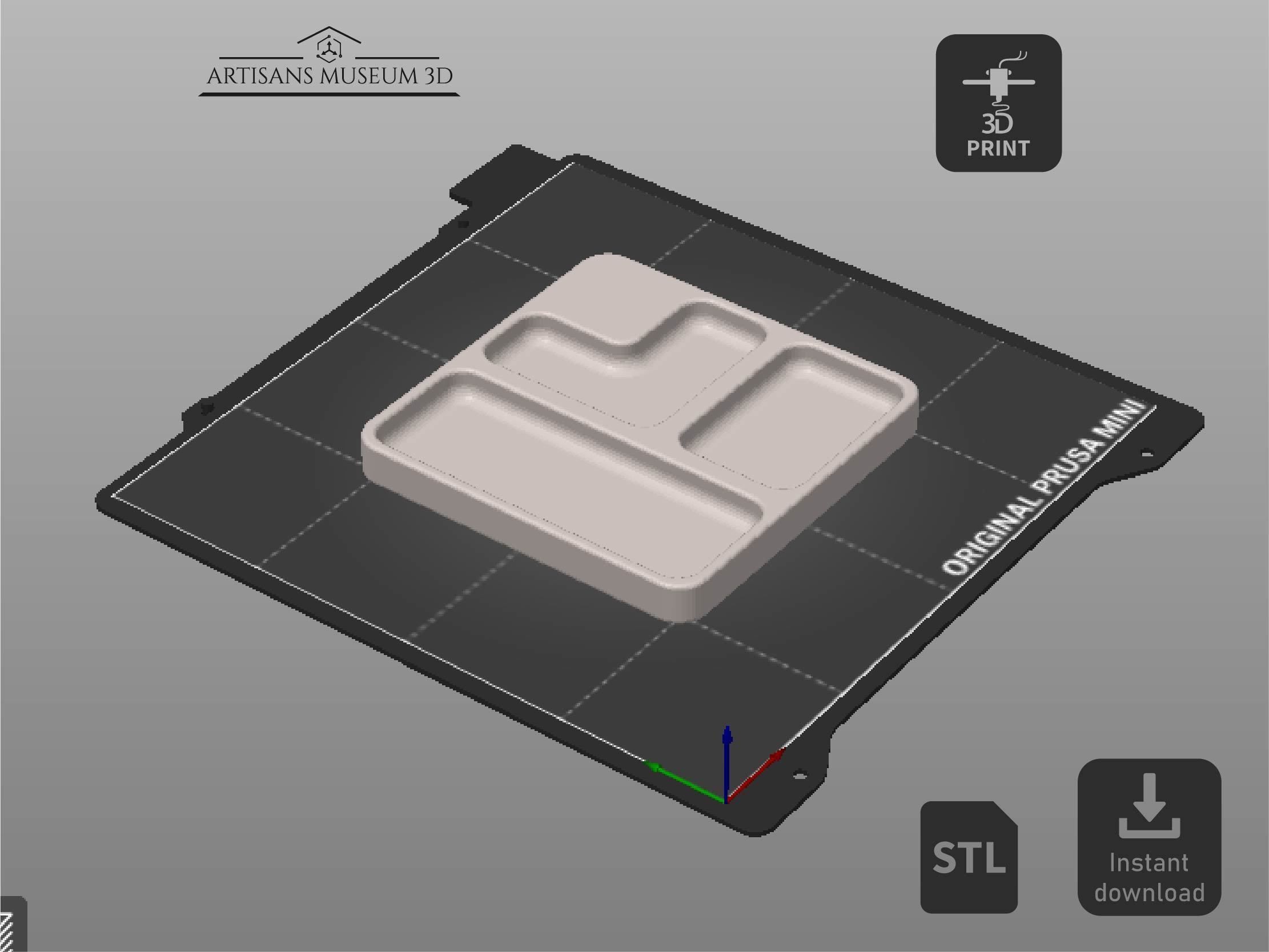 Free Square Tray V1 Files for CNC and 3D Printer DXF STL free 3D model ...