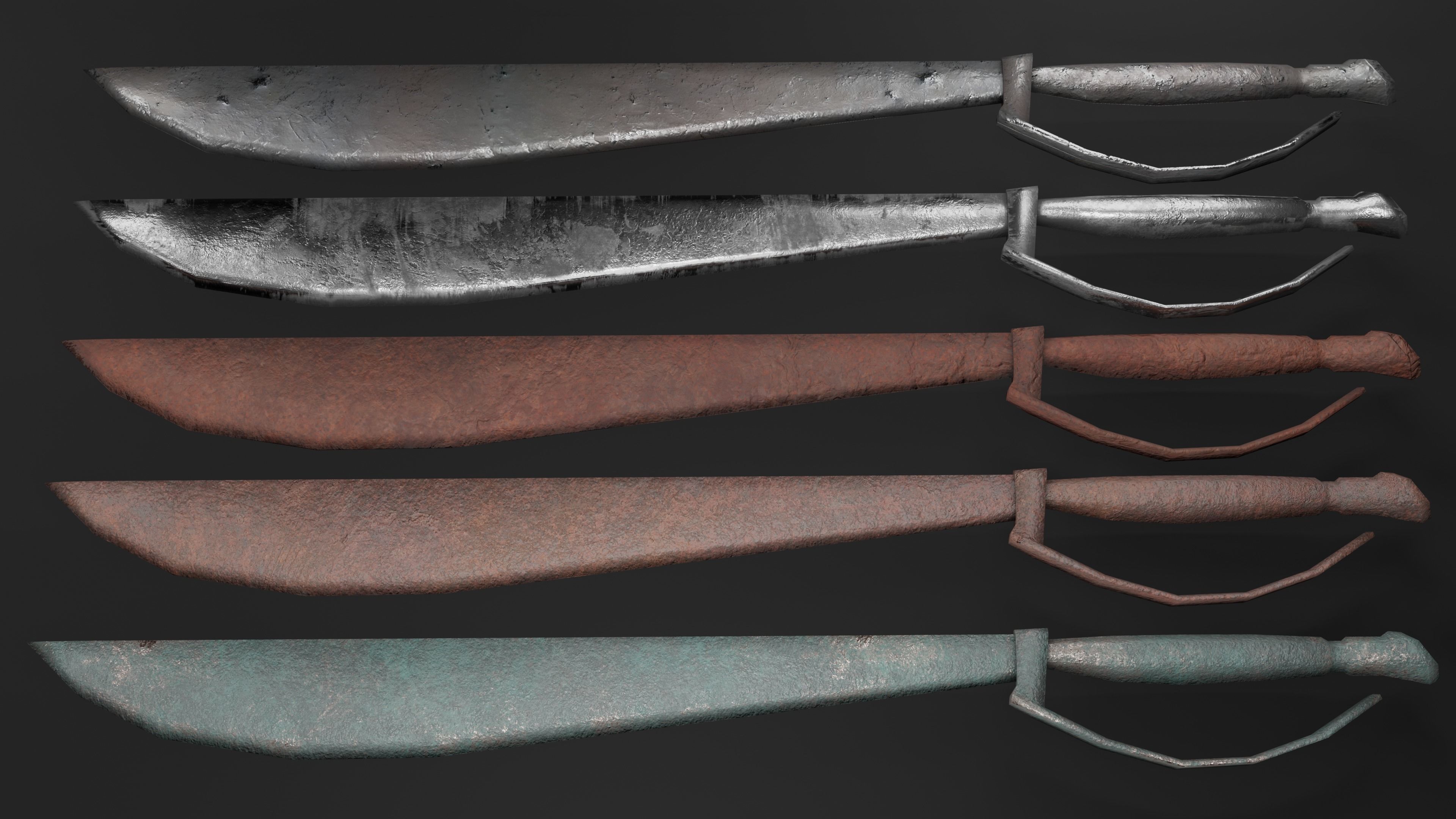 Ruined and Rusty Swords free VR / AR / low-poly 3D model | CGTrader