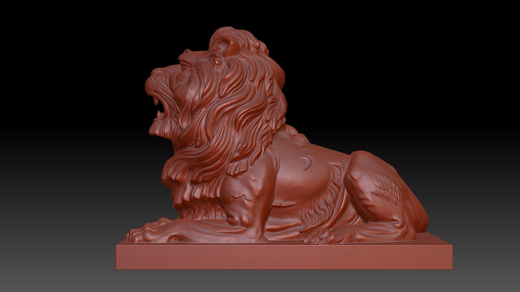 lion high resolution model 3D model 3D printable | CGTrader