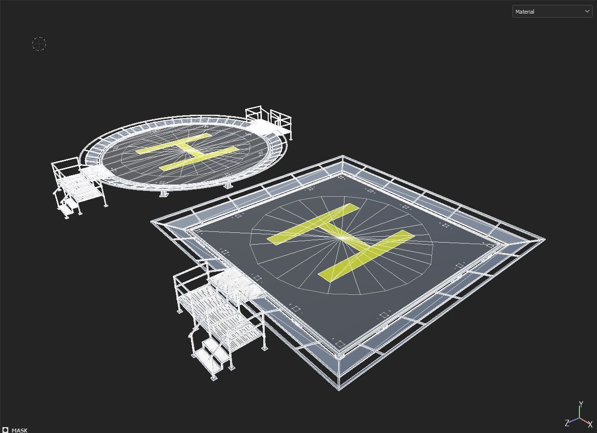3D model Heliport VR / AR / low-poly | CGTrader