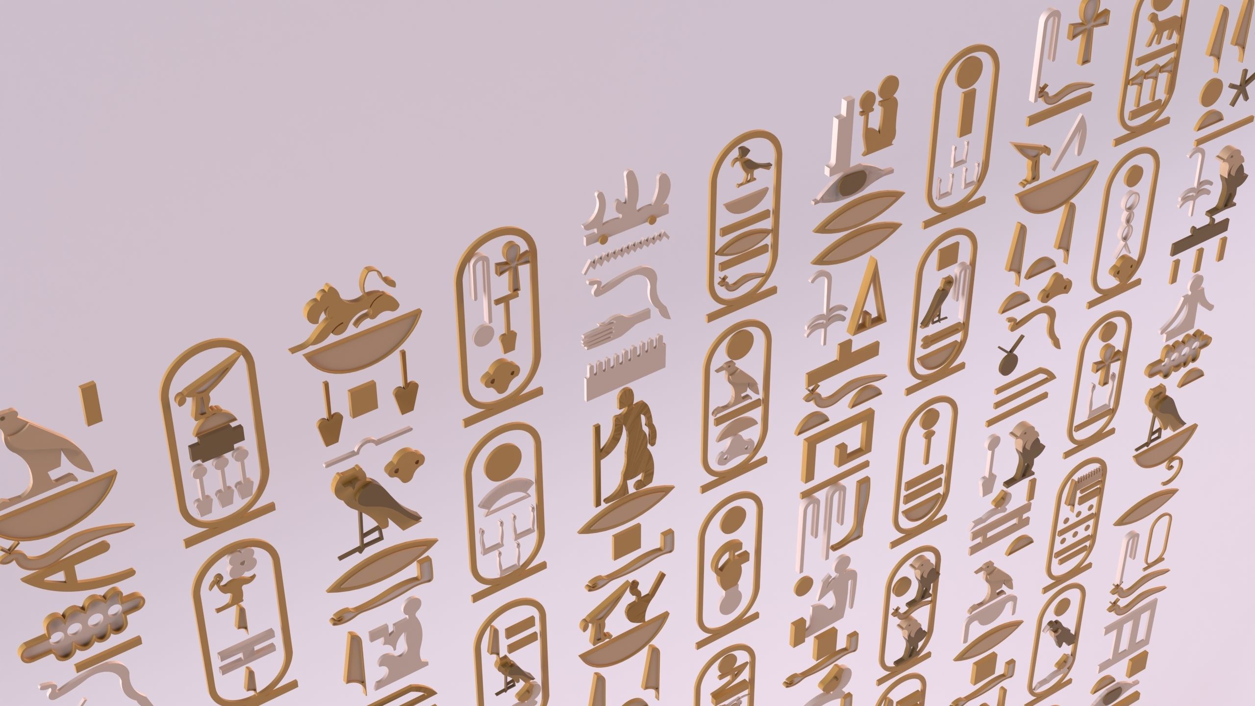 3D model Egyptian Symbols - 006 VR / AR / low-poly | CGTrader