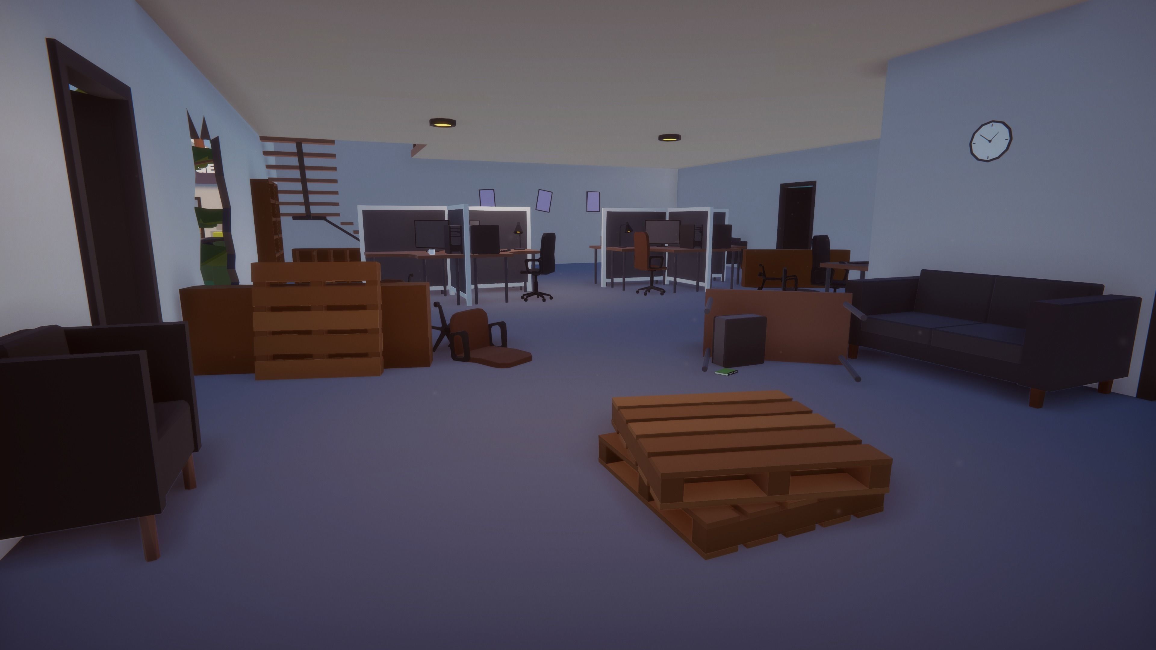 3D model Low Poly FPS Map Vol3 Shooter Office interior Map VR / AR ...