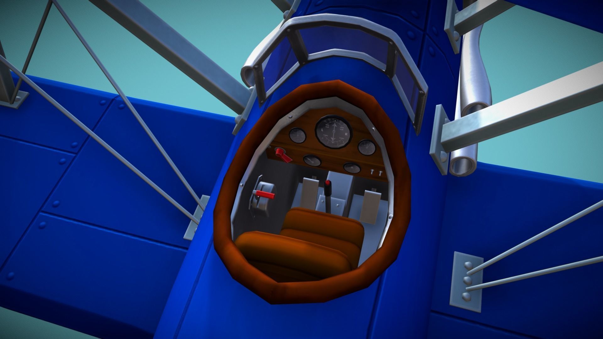 3D model Stylized Biplane VR / AR / low-poly | CGTrader